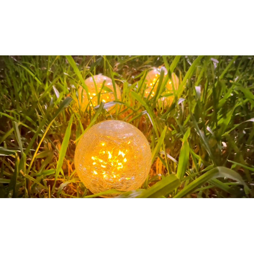 HEDAQI Low Voltage Solar Powered Integrated LED Glass Pathway Light & Reviews | Wayfair